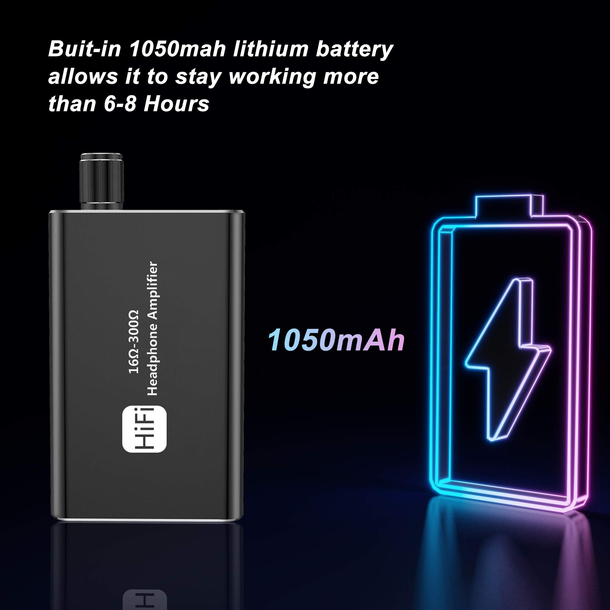 Sheiaier Headphone Amplifier Two-Stage Gain Switch, 3.5mm Portable Headphone Amp for MobilePhone & PC 3.5mm Stereo Audio Input Out