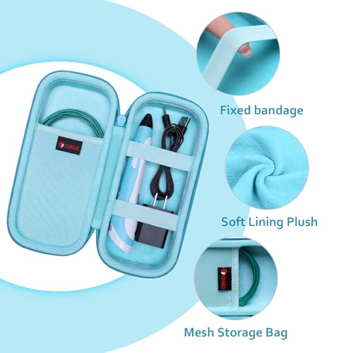 XANAD Hard Travel Carry Bag for SCRIB3D P1 3D Printing Pen with PLA Filament Stencil Book Project Instructions and Charger, blue