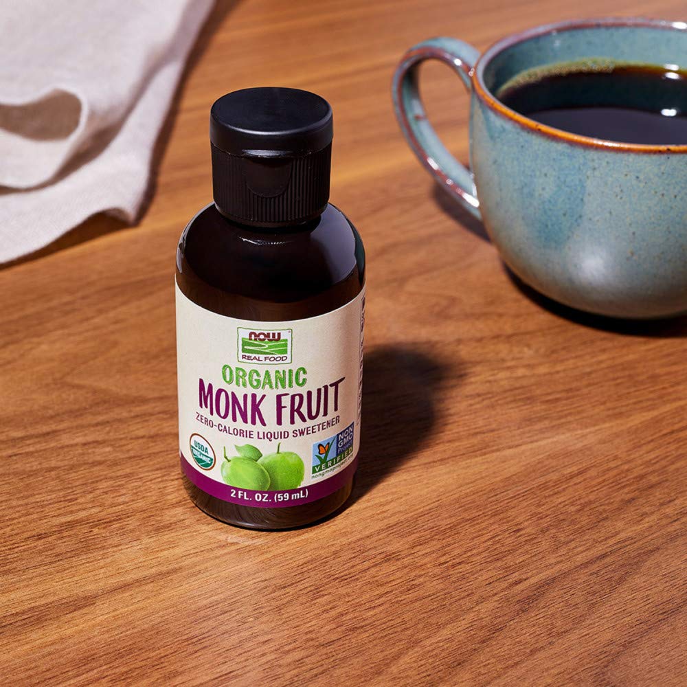 NOW Foods Monk Fruit Liquid Organic, 2 Fluid Ounce (2 Pack)