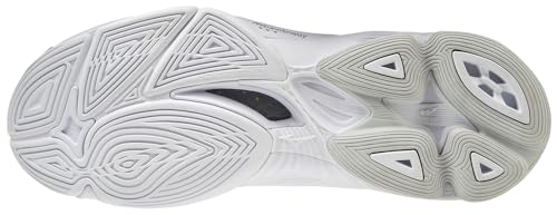 Mizuno Women's Wave Lightning Neo Volleyball Shoe, White-Grey, 12.5