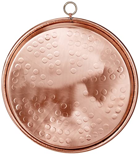 Pentole Agnelli Copper Mould for Farinas a, HaMm. erred with Rim, Diameter 32 cm.