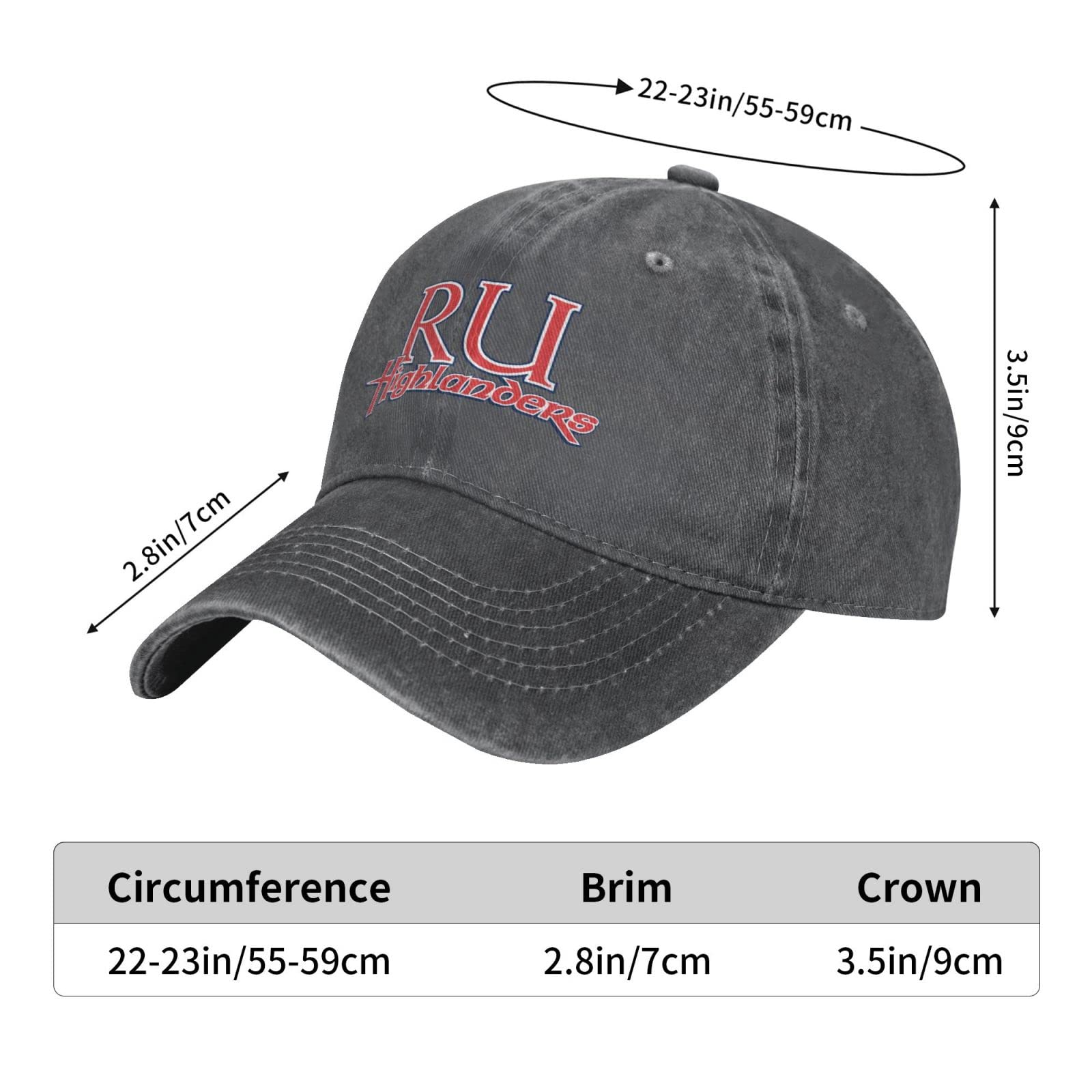 Radford Highlanders Classic Cowboy Hat Washed Baseball-Cap Twill Adjustable Dad-Hat Deep Heather