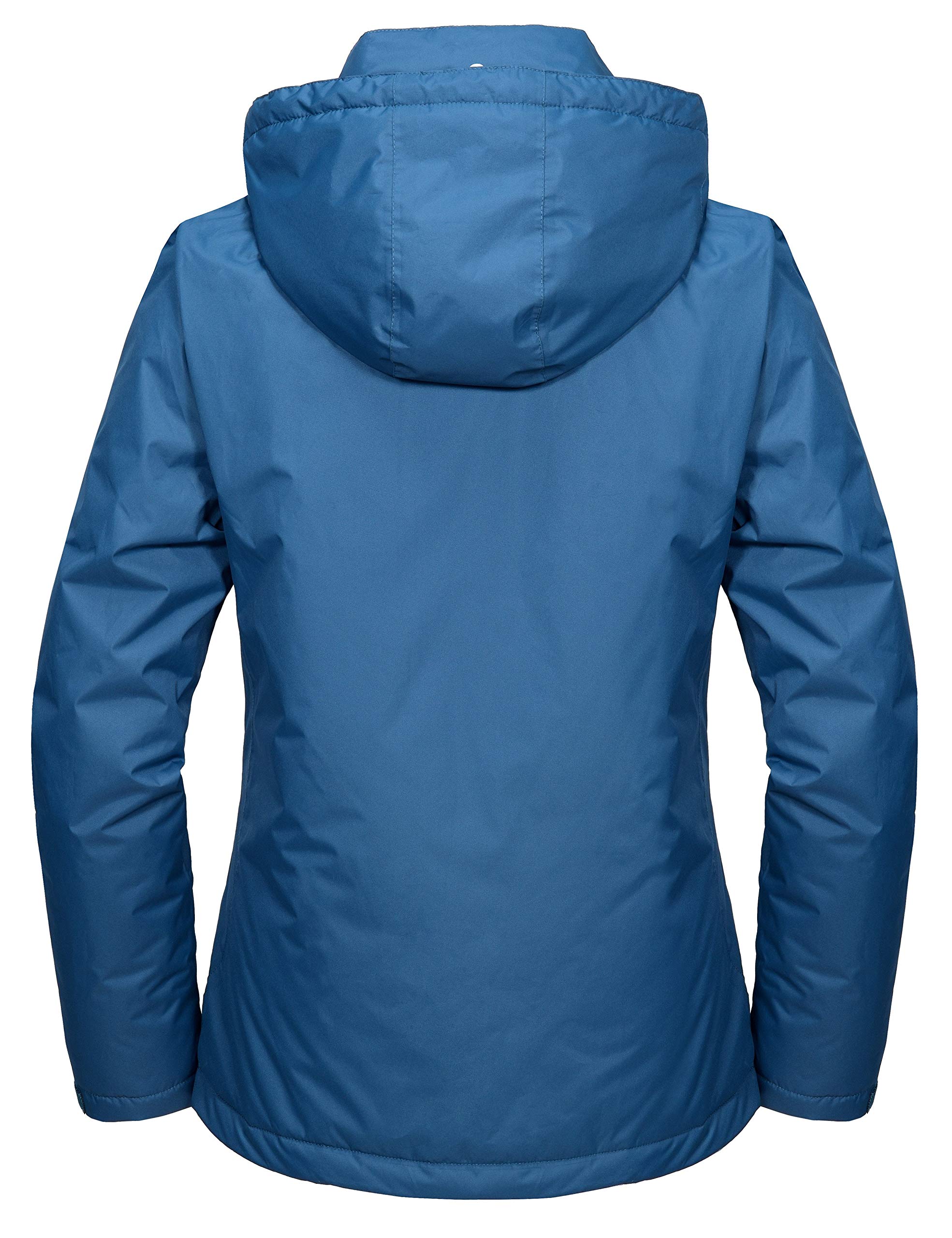 Little Donkey Andy Women's Ski Snowboarding Jacket Waterproof Warm Winter Windproof Mountain Snow Rain Coat Mosaic Blue XL