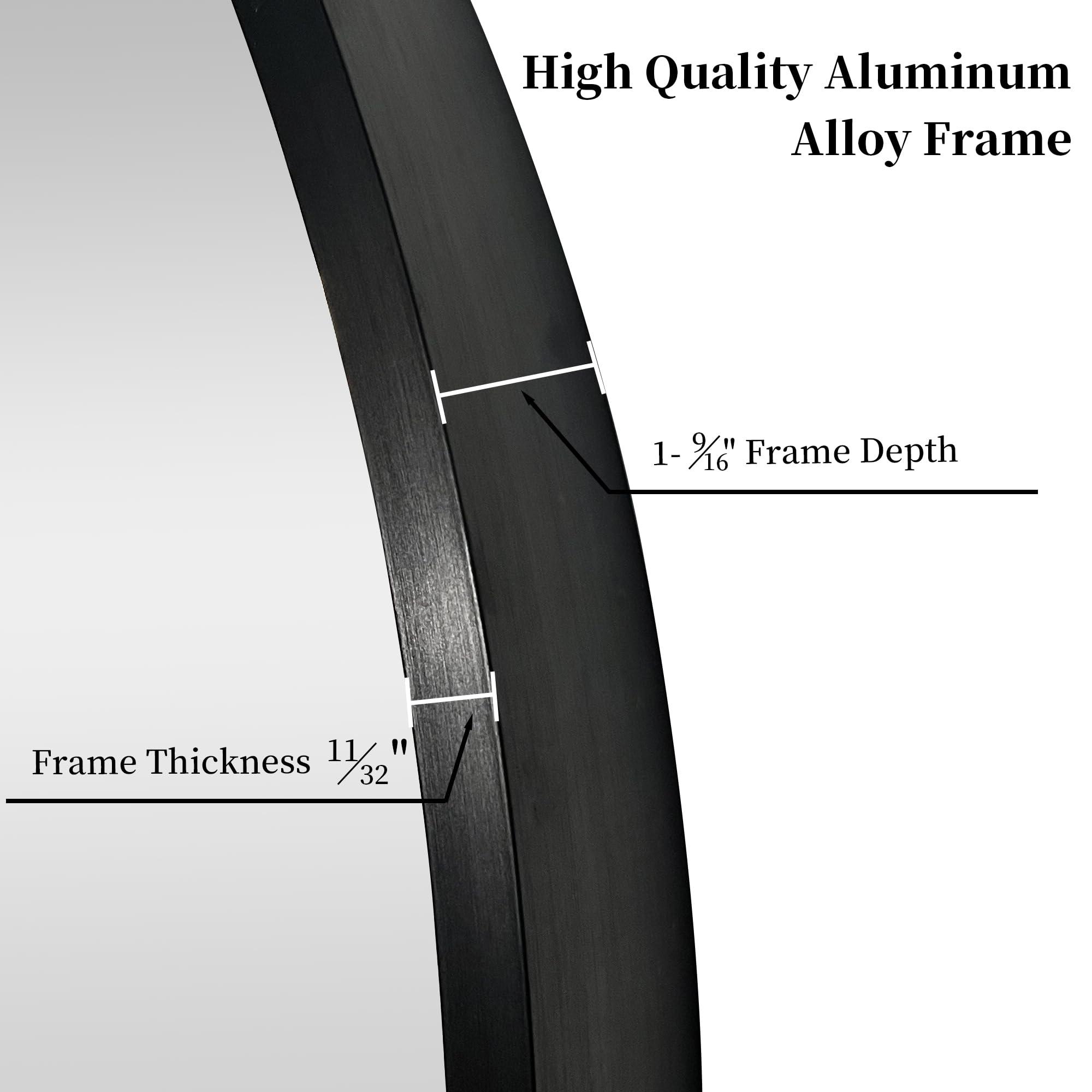 UMZODO 30 Inch Frameless Beveled Edge Circle Wall Mirror for Bathroom, Vanity, Bedroom (30 Inch)