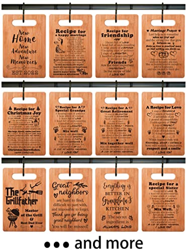 MY-ALVVAYS Retirement Gifts for Women Men, Going Away Gifts, Retired Gifts, Recipe Cutting Board Gift, 7"x11", Double-Sided Use -059