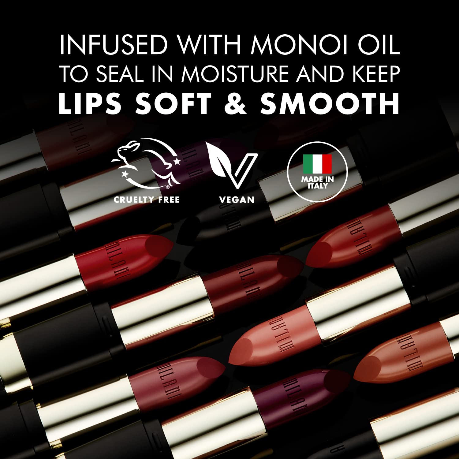 Milani Bold Color Statement Matte Lipstick - I Am Victorious (0.14 Ounce) Vegan, Cruelty-Free Bold Color Lipstick with a Full Matte Finish