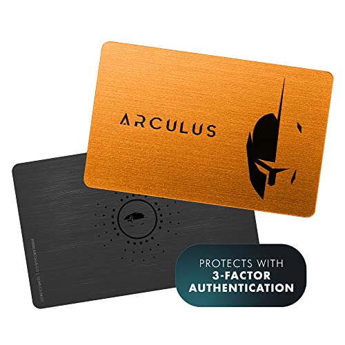Sleek Orange Arculus Key Card - Secure & Convenient Crypto Wallet for Digital Asset Cold Storage. Crypto Cold Wallet for Cryptocurrency & NFTs - a Offline Wallet for Crypto w/ 3-Factor Authentication