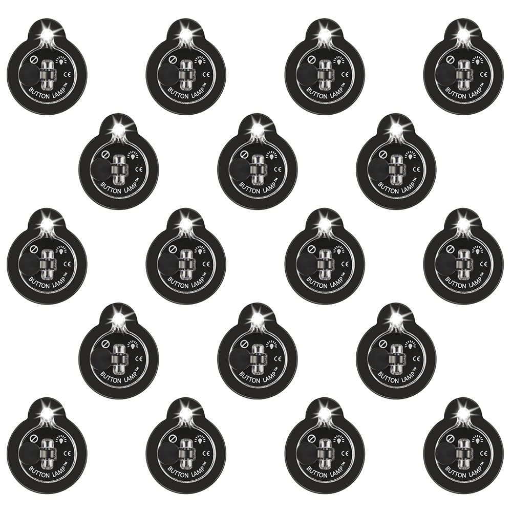 Panther Vision Button LAMP Adhesive LEDs Light Package - Lightweight, Ultra Small, Ultra Bright LED Utility Lights (18)