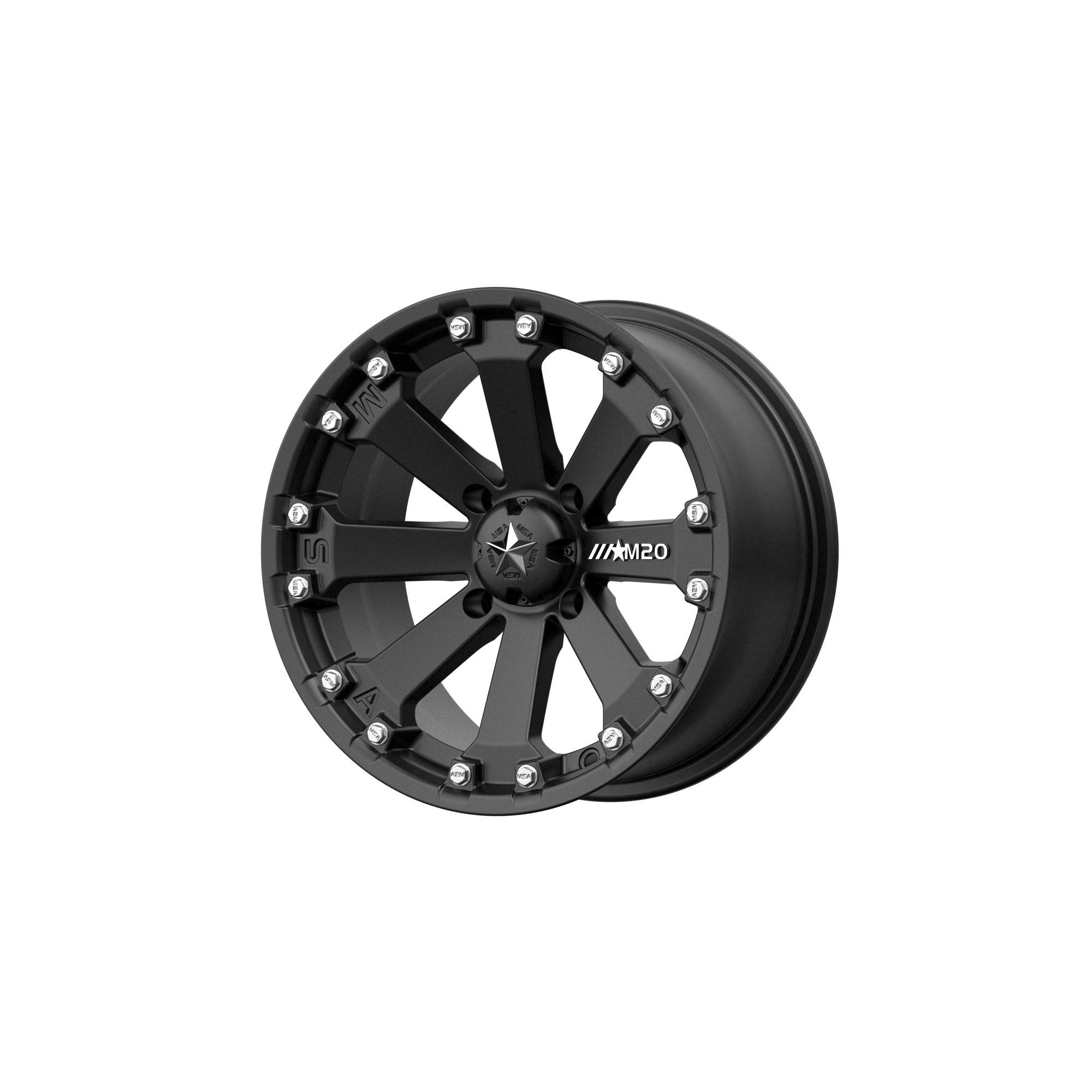 MSA OFFROAD WHEELS 14" Inch 4x110 Wheel Rim M20 KORE 14x7 +0mm Black