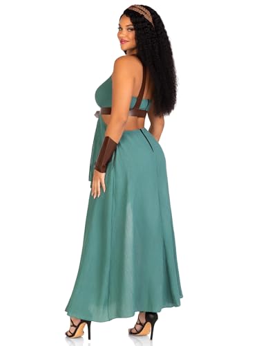 Leg Avenue Women's 4 Piece Warrior Maiden Costume, Green, Small
