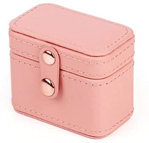 ZZYINH AN207 Portable Fresh Simple Ear Stud Jewlery Box Small Earrings Ring Multi-Function Jewelry Box Small Jewelry (Color : Pink)