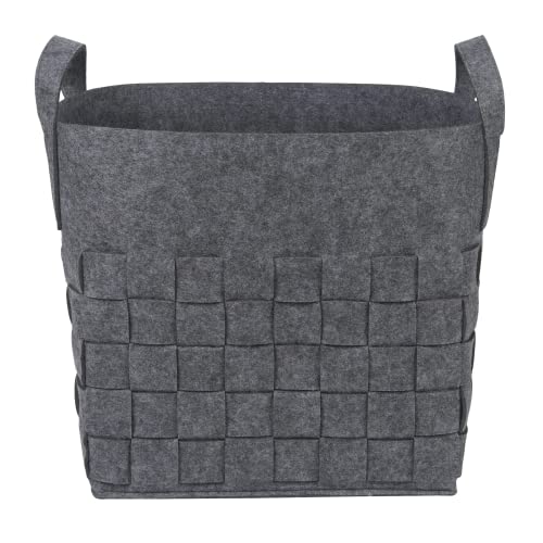 Trend Lab Light Gray Woven Storage Basket Organizer for Baby Nursery and Changing Table Accessories, 12 in x 6 in x 8 in