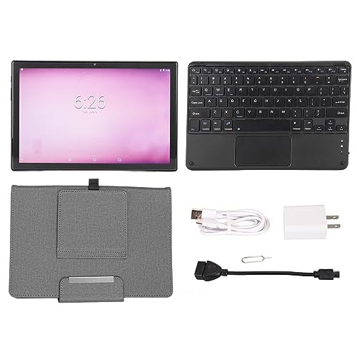 MAVIS LAVEN 10.1 Inch 2 in 1 Tablet Front 8MP Dual SIM Dual Standby Tablet PC 8GB RAM 256 ROM 100-240V Blue for Android 12 Learn Work (US Plug)