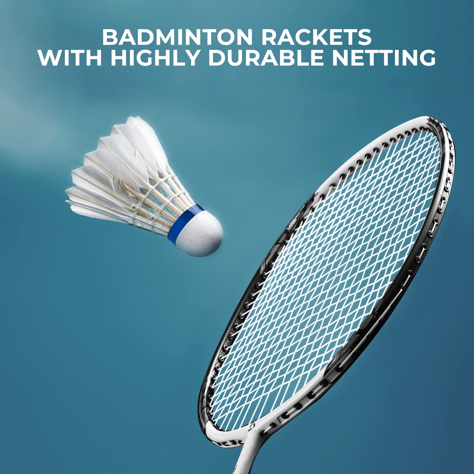 Patiassy Badminton Net Set with Light Portable LED Badminton Sets for Backyards with Net, 2 LED Badminton Shuttlecocks, 4 Badminton Rackets, Winch System and Carrying Bag