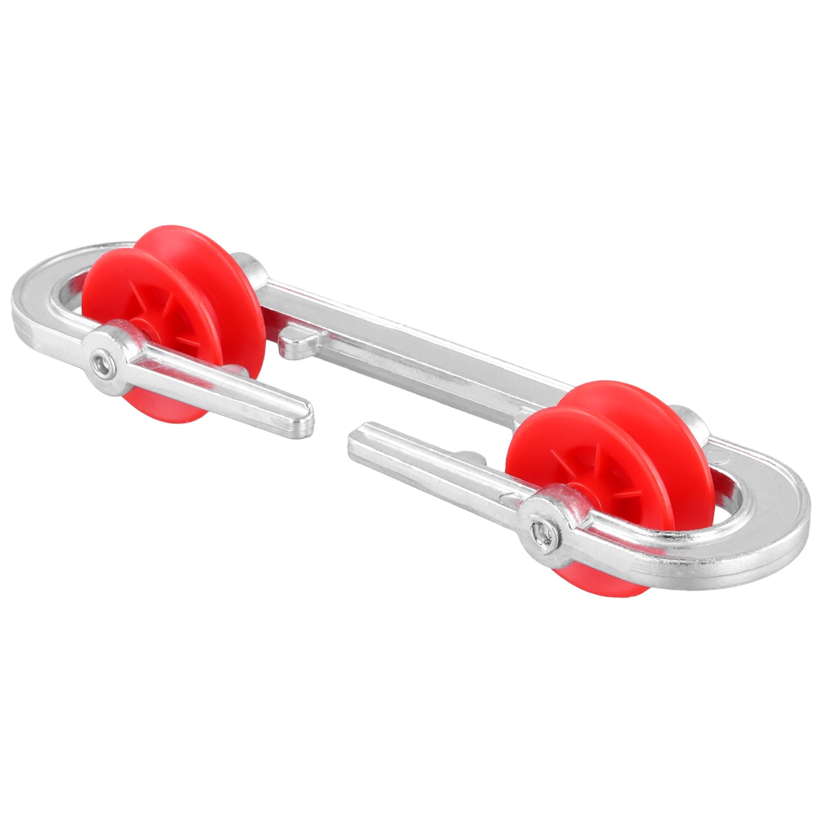 TAICHEUT 6Pcs Clothesline Spreader, 18.5 x 4.5 x 3.8cm/7.3 x 1.8 x 1.5 inches Sliver Aluminum PP Clothesline Tightened Clothes Line Pulley for Long Clothesline and Heavy Loads