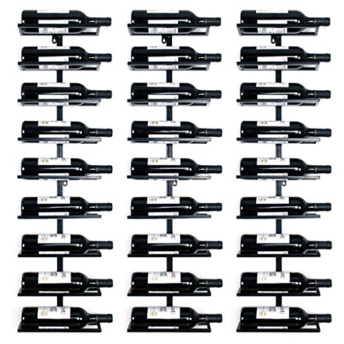 Stylish Simplicity Iron Wallmounted Wine Rack Wine Barrel Rack Wine Cellar Rack 9 Bottles, PIBM