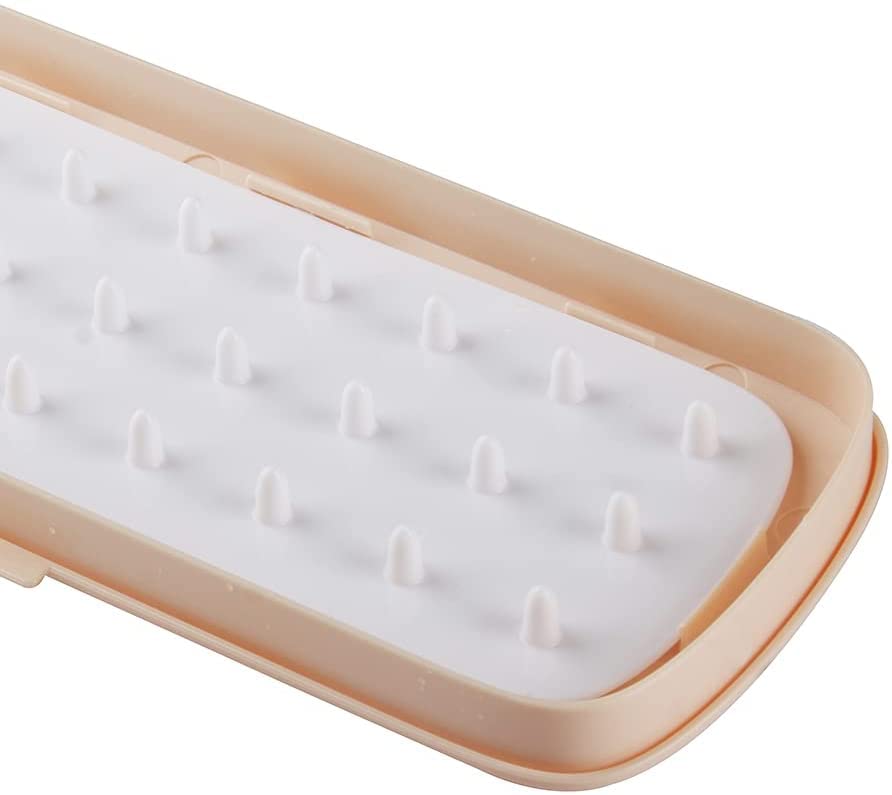 LittleStar Ice Tray with Lid and Bin-Updated Press Plate Easy Release Ice Cubes Double Layers Ice Makers For 48pcs Ice Cubes BPA Free (Pink)