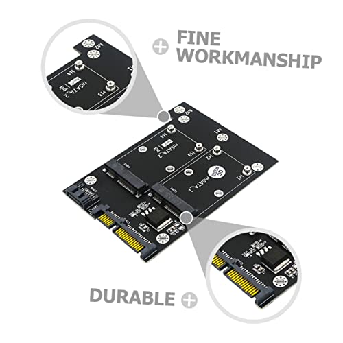SOLUSTRE Dual Accessory Hard Replacement Double Computer Adapter to SSD Converter Iii Card Msata Drive Reader