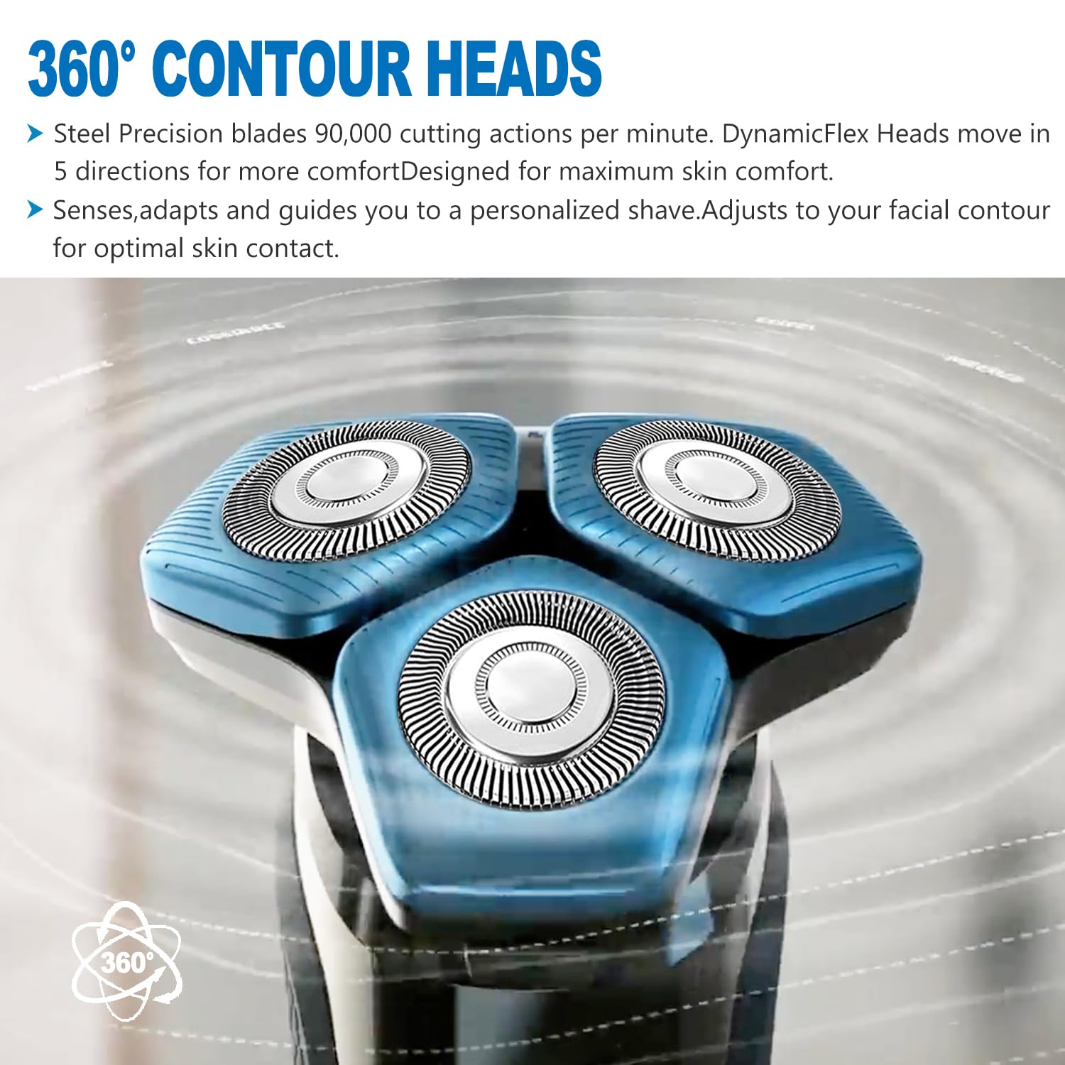 SH70 Replacement Heads for Philips Norelco Shavers,7000 Series Replacement Blades 9-Pack