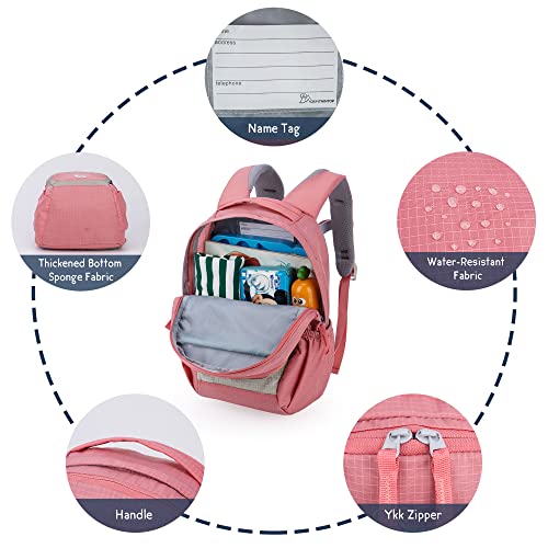 MOUNTAINTOP Kids Backpack for Boys Girls Kindergarten Preschool Water-resistant Children Backpacks, Pink