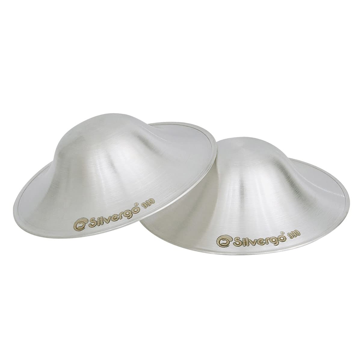 Silvergo The Original Silver Nursing Cups, Nipple Shields for Newborn, Covers Breastfeeding, Protector Newborn Essentials Must Haves, 999 Pure (Standard)