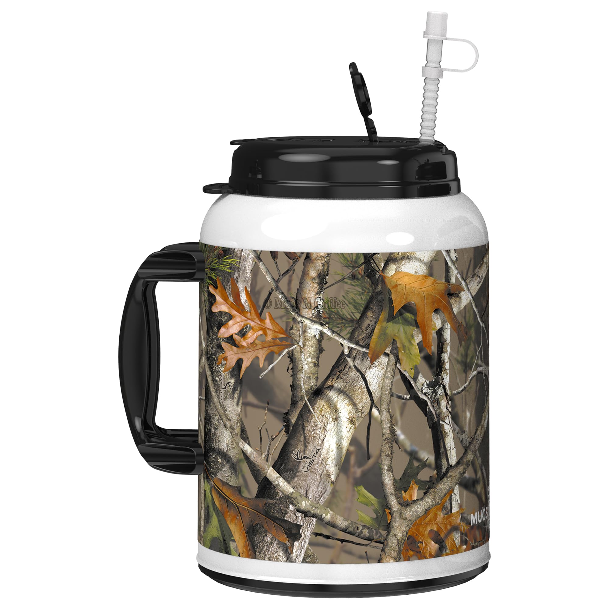 Mugs N Coffee 100 oz NextCamo Mug with Reusable Straw - BPA Free - Made in the USA