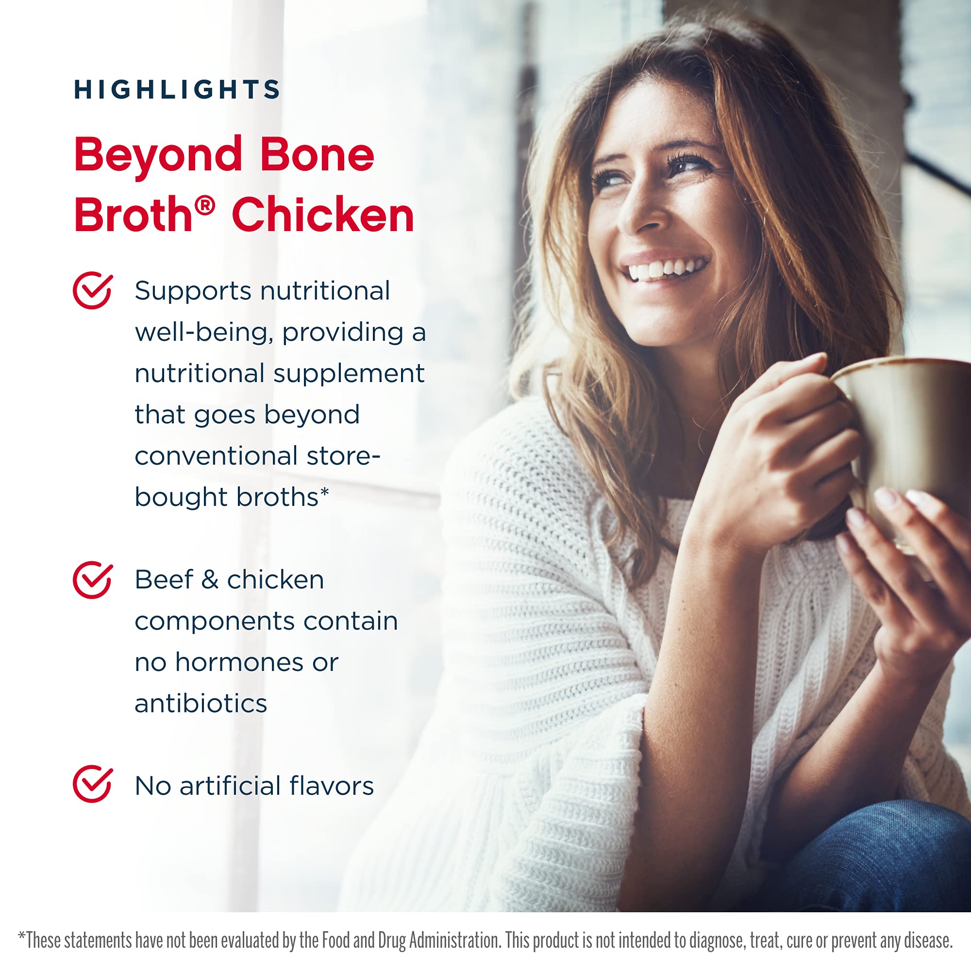 Jarrow Formulas Beyond Bone Broth, Chicken Flavor - 10.8 oz Powdered Mix - Nutritional Take on Traditional Bone Broth - Supplies Collagen, Activated Silicon & Calcium - Approx. 17 Servings