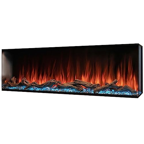 Modern Flames Landscape Series Pro MultiView 3-Sided Wall Mount/Built-In Electric Fireplace (LPM-6816-TH-WTC/LP), 68-Inch, Wireless Thermostat & Full Wall Control