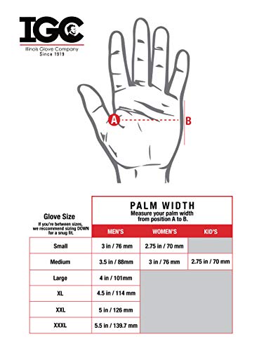 Illinois Glove Company 360L Rag Wool Glomitt Flip Mitten 3M Thinsulate Lined Soft Leather Grip Palm L Tan, Soft Leather Palm for Grip, Elastic Wrist, Mitten Flips Open to Expose Fingerless Gloves