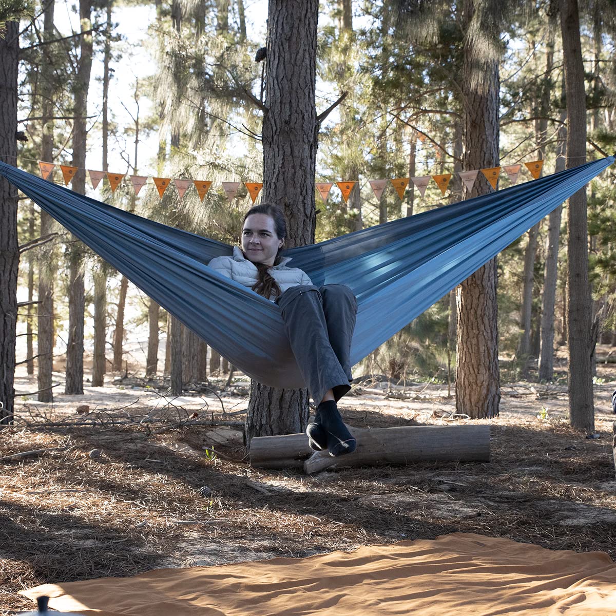 Naturehike Camping Hammock - Ultralight Outdoor Swing Anti Rollover Portable Parachute Garden Beach Travel Hammocks