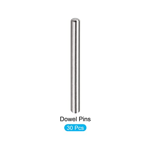 METALLIXITY Dowel Pin (3x30mm) 30Pcs, 304 Stainless Steel Shelf Support Pegs Pin Fastener Elements - for Metal Devices, Furniture Installation, Industrial, DIY