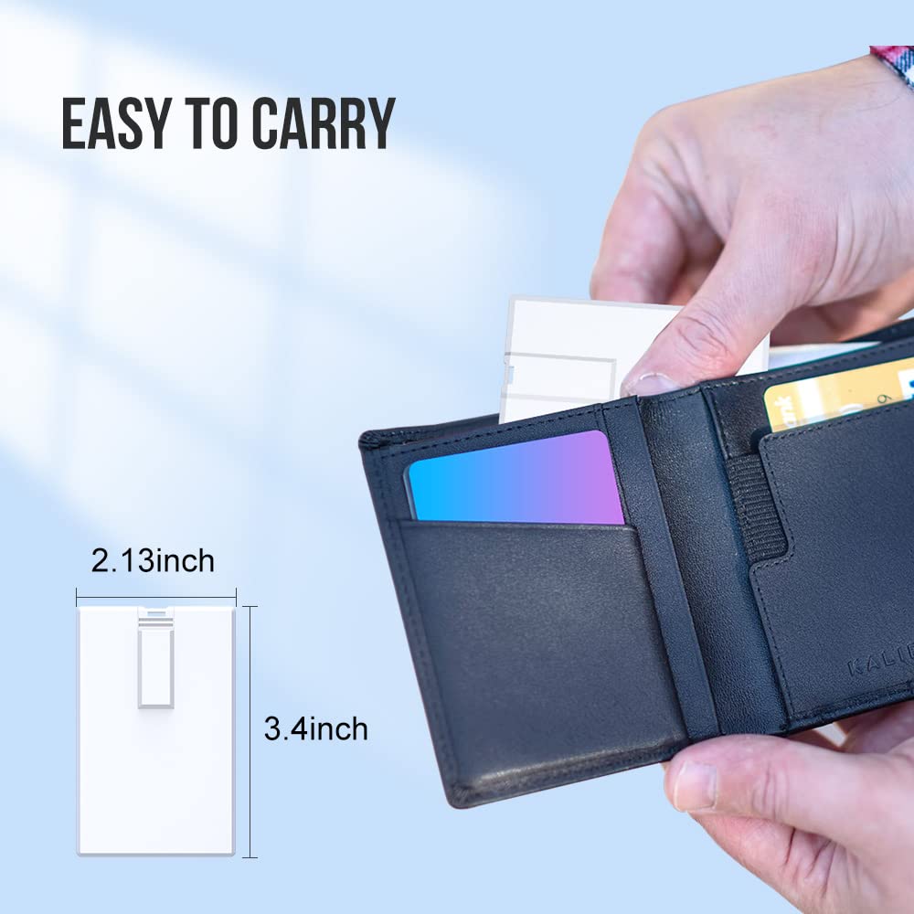 KEXIN 20 Pack 64GB USB Flash Drive Bulk USB Business Card Credit Card Bank Card Shape Flash Drive Memory Stick Key Credit USB Drives - Bulk USB Flash Drives - 64GB 20 PCS (White Card)