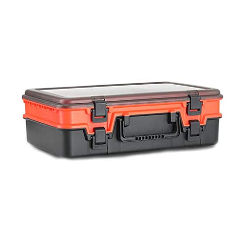 Multifunction Tackle Storage Box Multifunctional Fish Hook Box Parts Box Storage Box Special Tool Box Plastic Bait Box Double-layer Fake Bait Box Fishing Gear Accessories Box Large Capacity Lure Box E