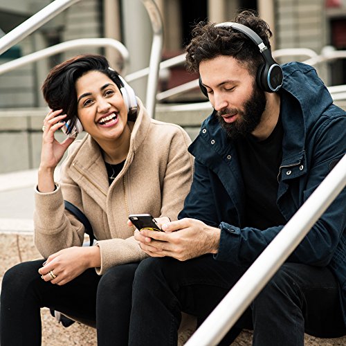 Wearhaus Arc On-Ear Bluetooth Headphones with Wireless Music Sharing, Customizable Color Ring, Touch Controls, Spotify Apple Music Integrated iPhone Android App - Black