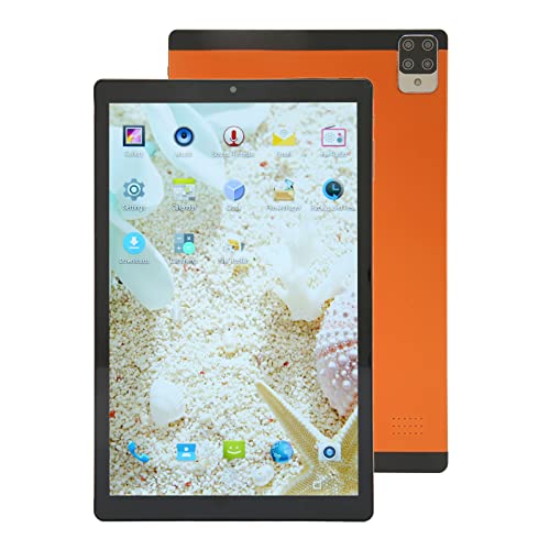 Tablet 10.1 Inch Octa Core HD 6GB 128GB 100-240V 2.4G 5G WiFi Orange Tablet for 11.0 for Reading (US Plug)