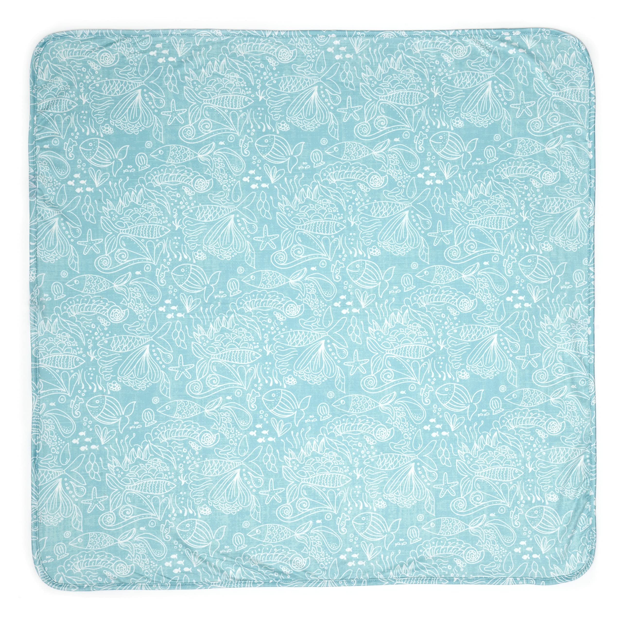 PrimaStella Milky Silky Snug Fit Mix-n-Match Swaddle Blankets (Seascape Sketch)