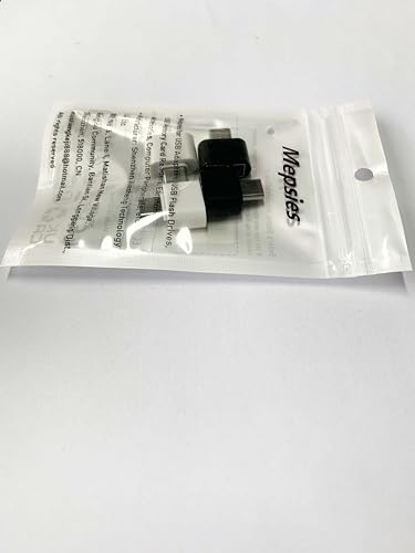 USB C to USB Adapter 4 Pack, USB Female to USB C Male OTG Adapter, USB C Adapter Compatible with MacBook Pro, Samsung Galaxy, Type-C Phones, Laptops, Tablets and More (2 Black and 2 White)