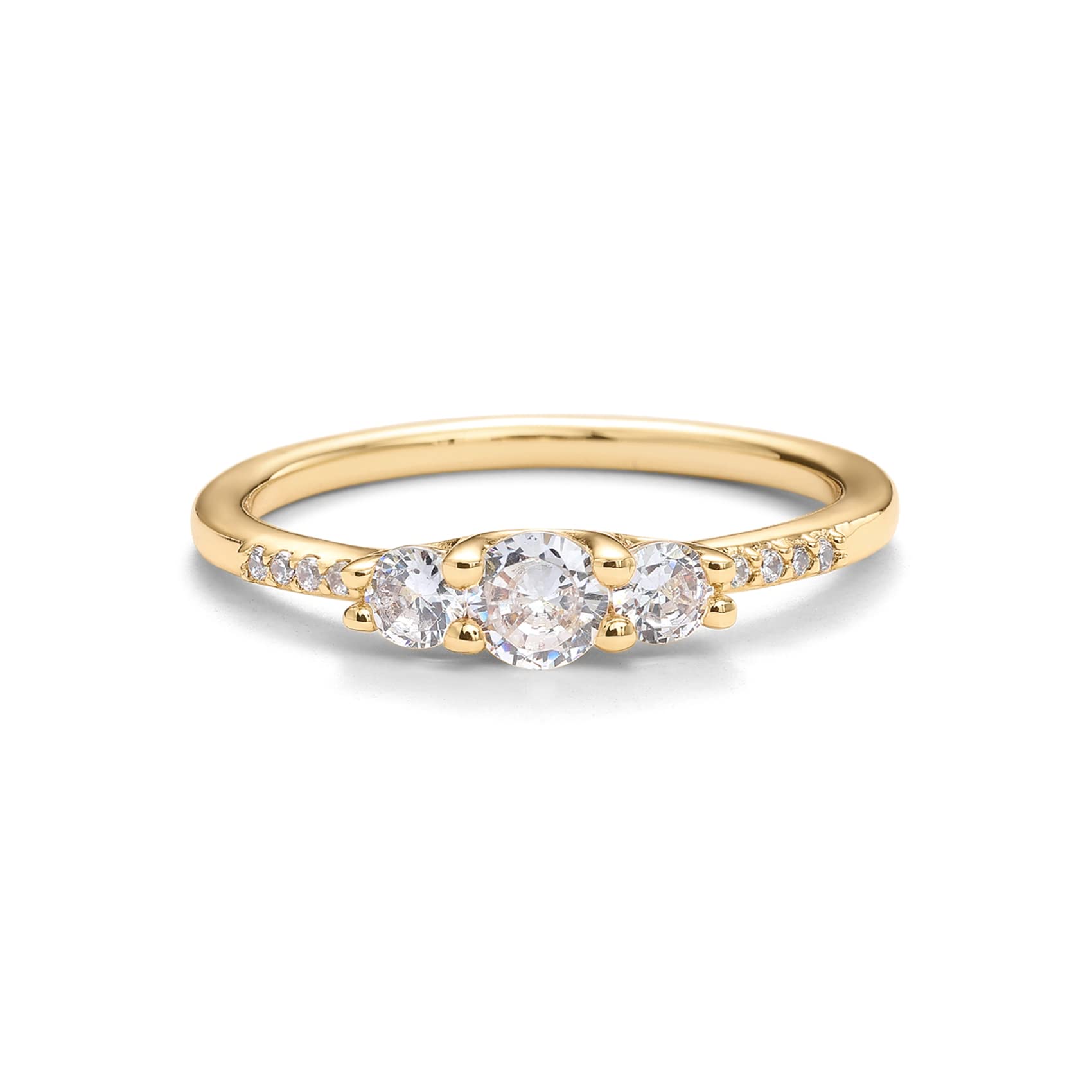 PAVOI 14K Engagement Ring (Yellow Gold, 7)