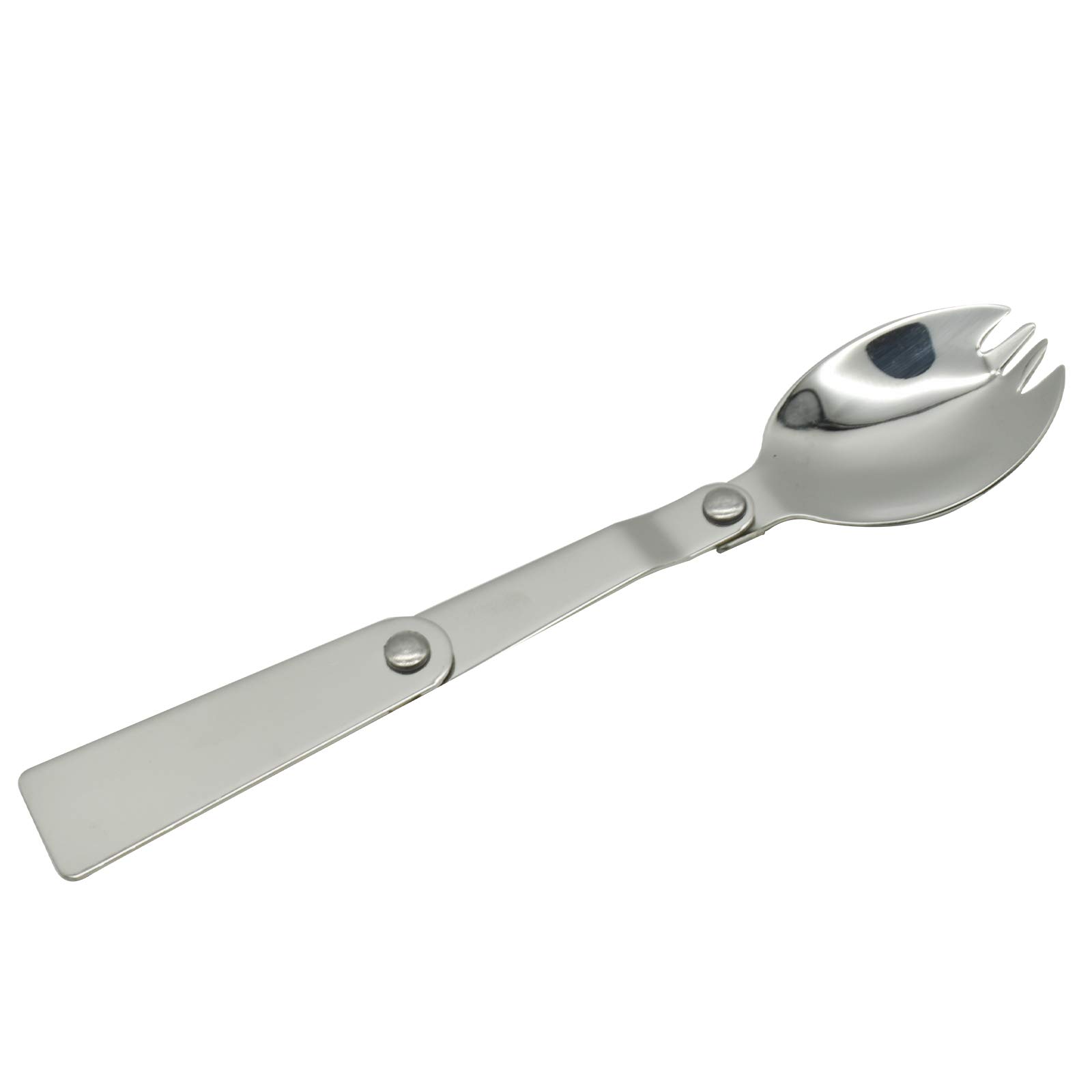 Maydahui Folding Spoon and Fork SUS 18/10(304)Stainless Steel Salad Spork Portable for Thermos and Travel (Pack of 6)