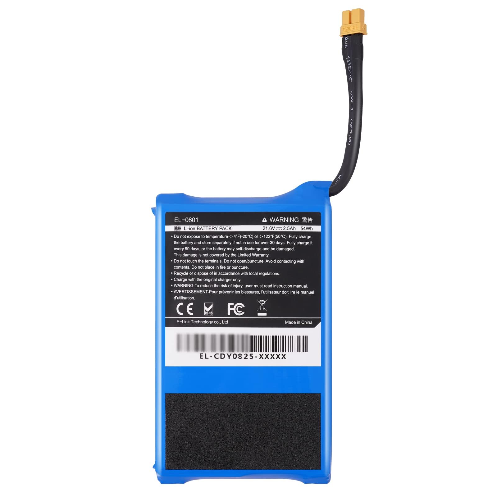 SMOOSAT Li-on Battery Pack Replacement Electric Kids Scooter E9/E9 Pro/E9 Apex, 21.6V, 2.5AH, 54WH, EL-0601