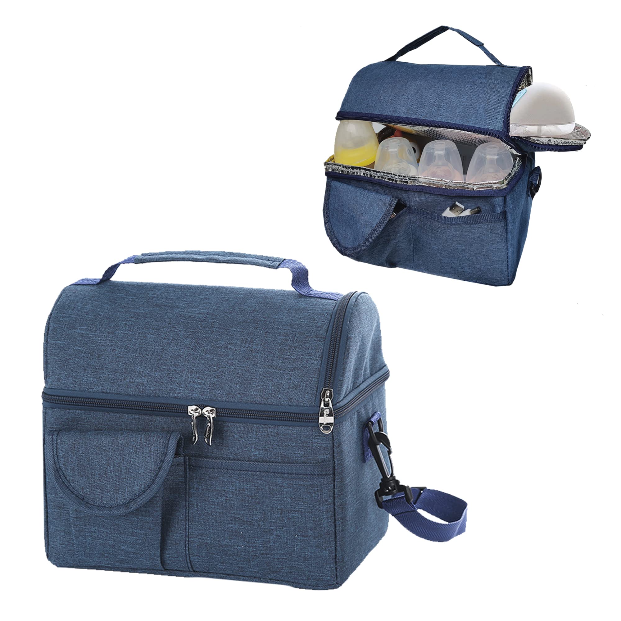 Willow Pump Carrying Case,Wearable Breast Pump Bag Adjustable Straps with Cooler Pocket for Working Mom,Compatible with Momcozy,Willow and Elvie,Holds Pumping All Accessories and Milk Bags