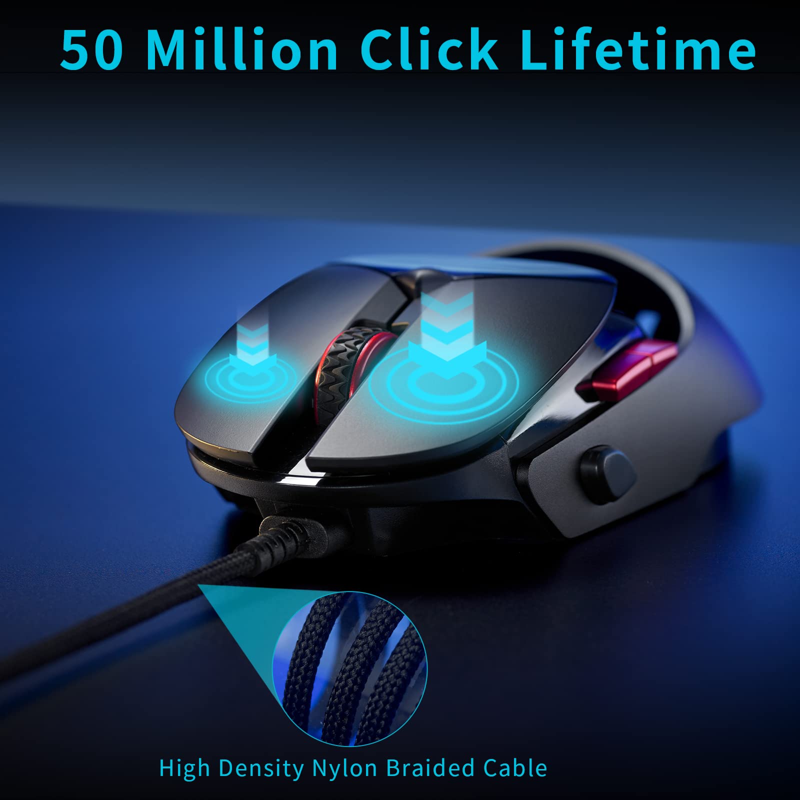 Rapoo VT960S High Performance Wireless Gaming Mouse PAW3370 Sensor 19000 DPI, OLED Display Wired/Wireless Modes with Lightsync RGB, 9 Programmable Buttons, On-Board Memory for PC Computer Laptop