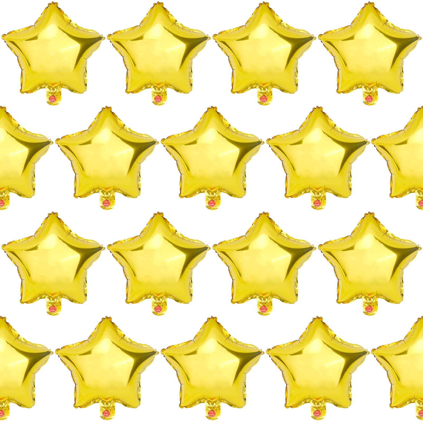 Moukiween Star Balloons,50 Pieces 10 inch Gold Star-Shape Foil Balloons Mylar Balloons for Party Decorations