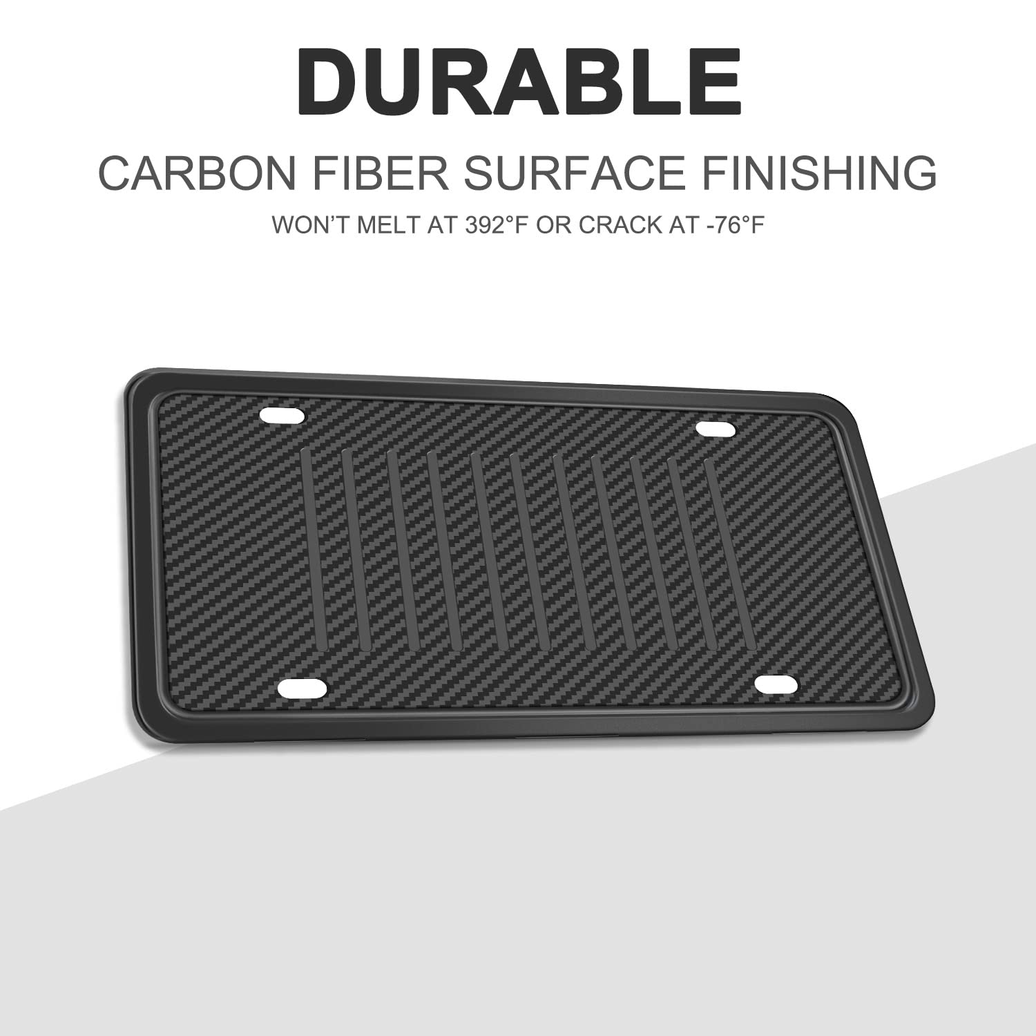 License Plate Frames, Leadstar 2 Pack Black TPU Car License Plate Cover, Universal US Car License Plate Bracket Holder. Rust-Proof, Rattle-Proof, Weather-Proof with Drainage Holes Car Accessories