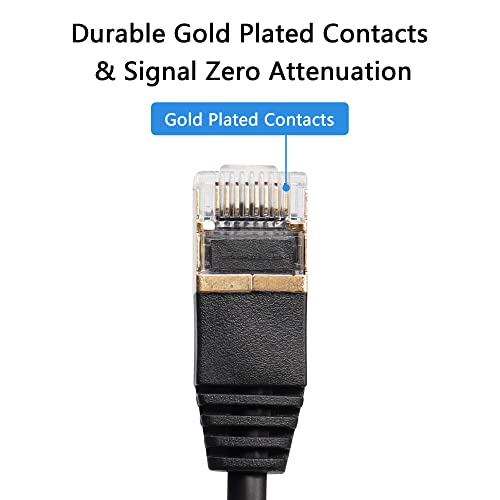 SinLoon Cat8 LAN Cable,Ethernet Extension Cable,High Speed 40Gbps 2000Mhz Network Cord,RJ45 Network Patch Cord Male to Female Connector for Router Modem TV PC Computer Laptop (M/F 1.5M/4.9FT)
