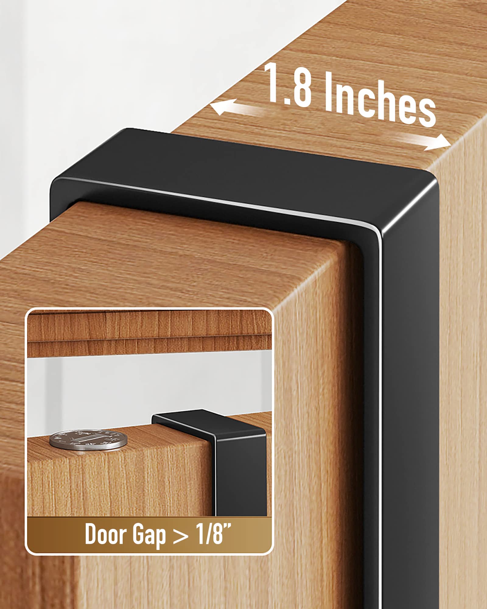KitchLife Over The Door Hooks Hanger with Extra Long Arms for Easy Use by Women - Bathroom Accessories and Towel Rack Organization - 1 Pack, Black