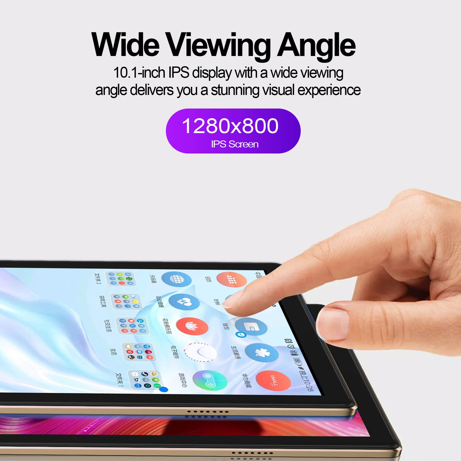 Tablet, 10.1 Inch 1280x800 IPS LCD Tablet for 11.0, 4GB RAM 64GB ROM Dual SIM Rose Gold Tablet, Octa Core CPU 4G LTE Calling Tablet for Daily Ife (US Plug)