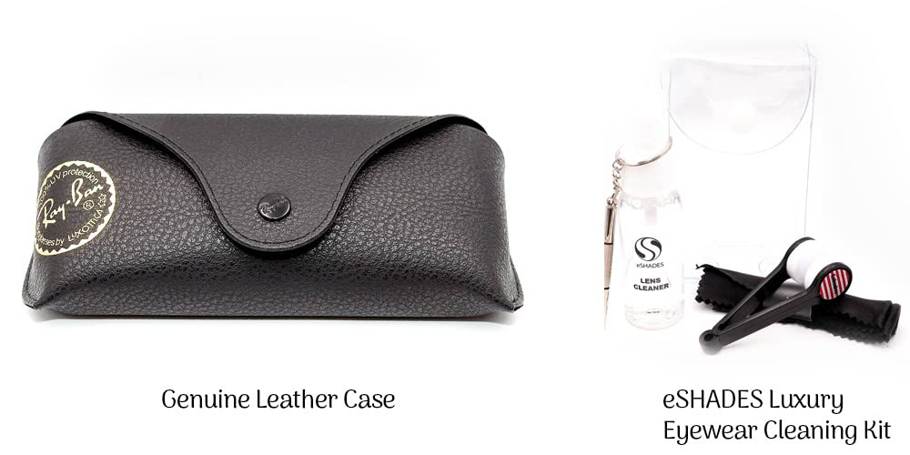 Ray-Ban Black Sunglass Eyeglass Case + Bundle with eSHADES Luxury Eyewear Kit