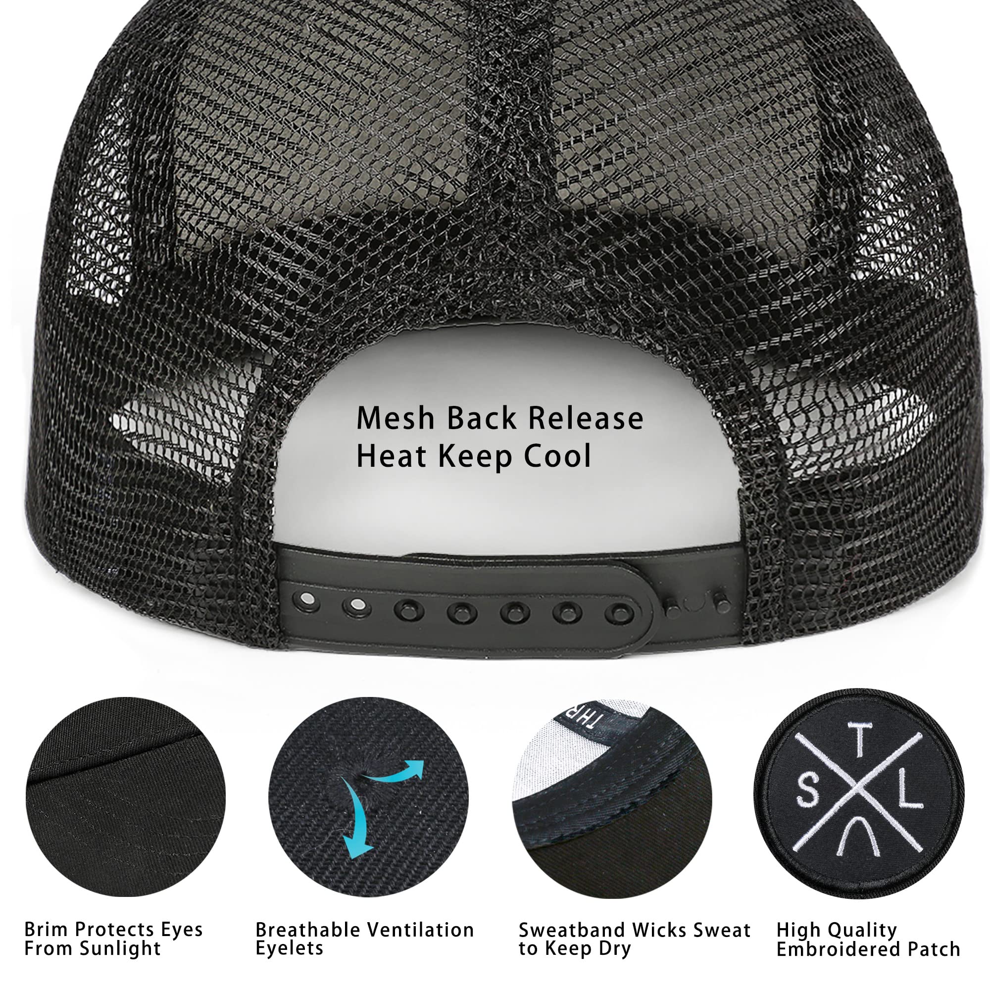 Nuyjimr St.Louis - STL Baseball Caps for Women Men Mesh Trucker Cap Adjustable Size Cool Ball, One Size