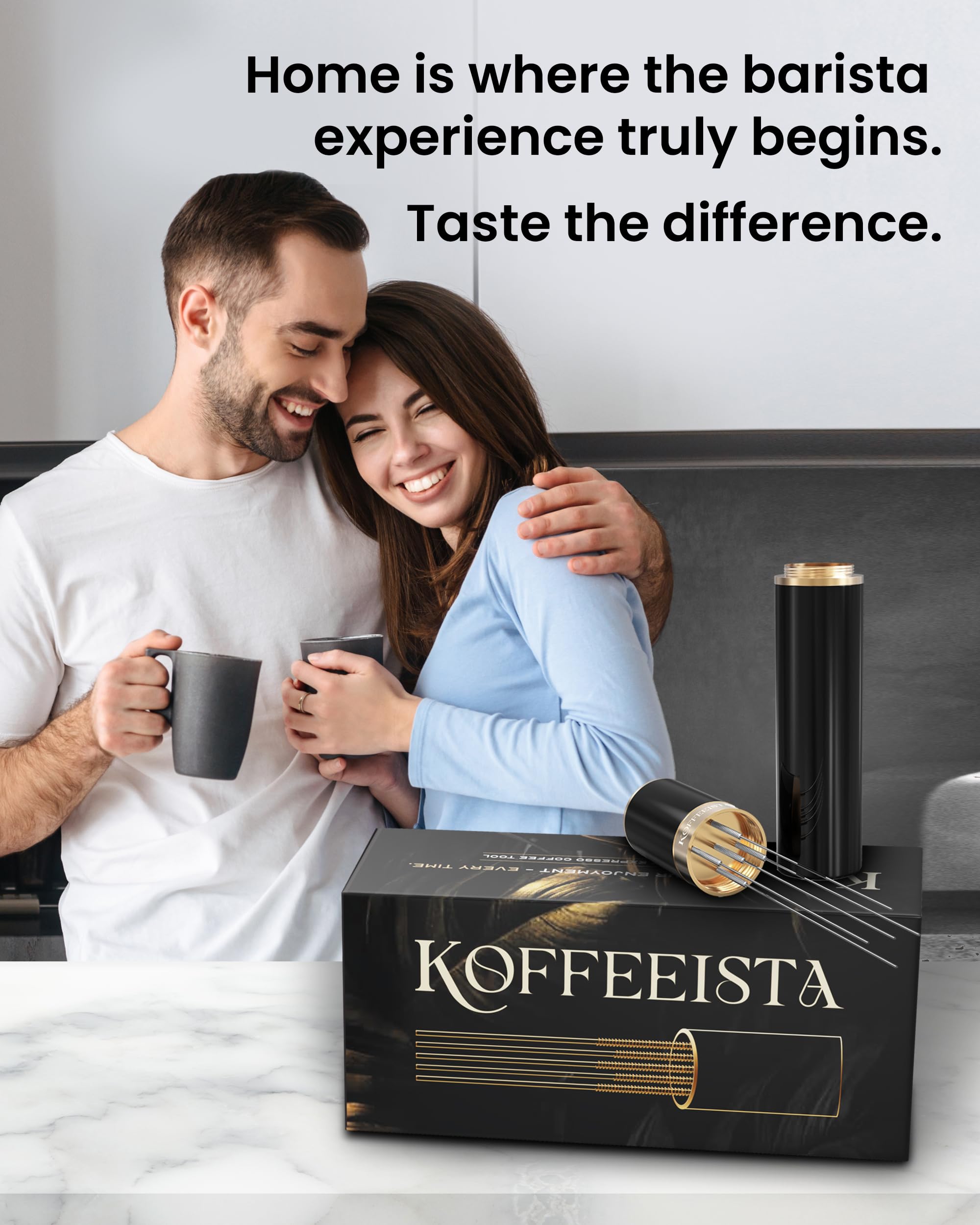 Koffeeista WDT Espresso Distribution Tool, Barista Tools 5x0.35mm Stainless Steel Needles - Easy Open/Close, Portable & Stylish Espresso Stirrer, wdt Coffee Tool, Espresso Distributor, Espresso Whisk
